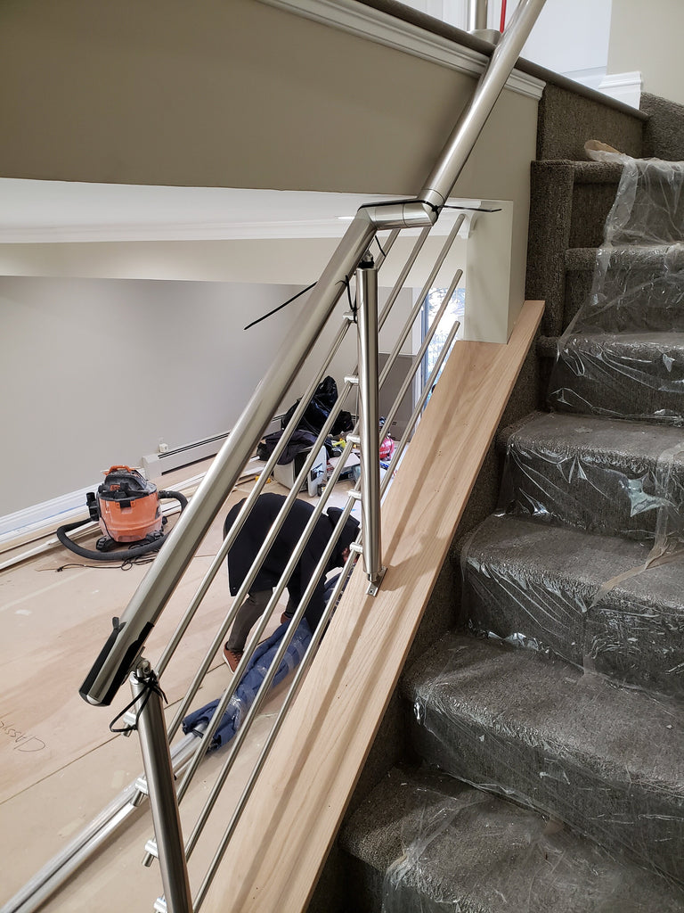 Modern Stairs Balcony Hand Rail Staircase Railing Kit - Aluminium Knee ...